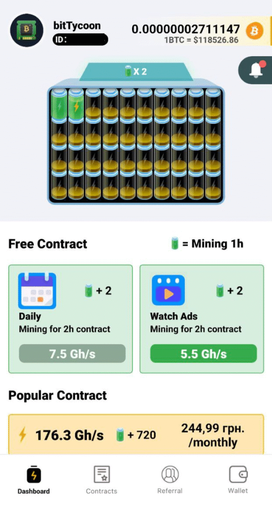 BitTycoon Lite – Cloud Bitcoin Mining App with Instant Withdrawals and ...